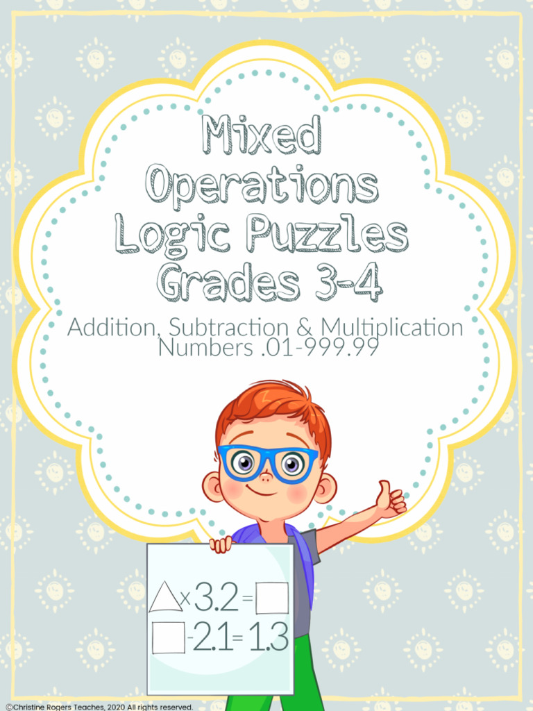 MathLogicPuzzles3rdGradeand4thGradeMathEnrichmentFreeSample 1 | PDF