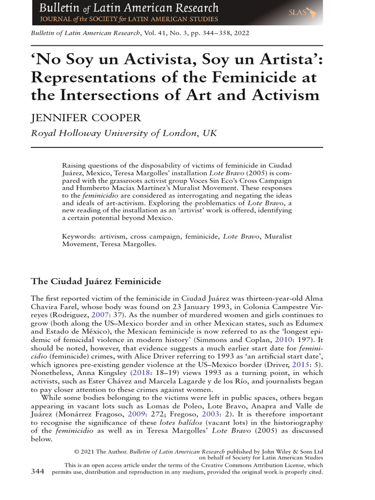 Art and Activism Against Feminicide | PDF