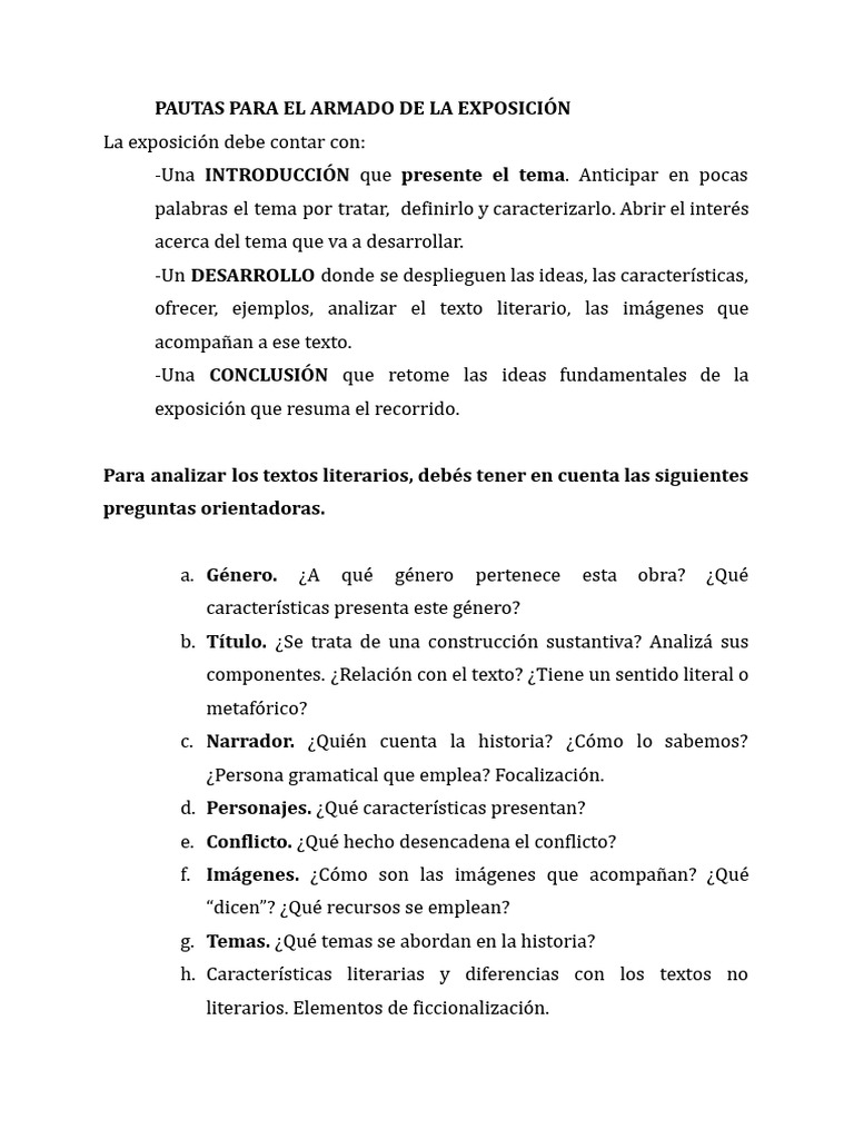 Pautas para el examen oral de Lengua (2) | PDF | Metáfora ...