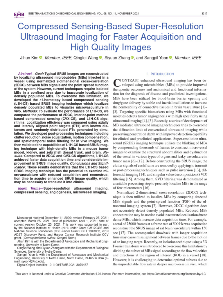 Compressed Sensing-Based Super-Resolution Ultrasound Imaging For Faster ...