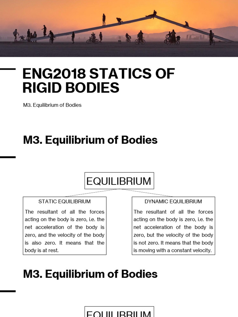 ENG2018 M3 Equilibrium of Bodies | PDF | Force | Physical Quantities