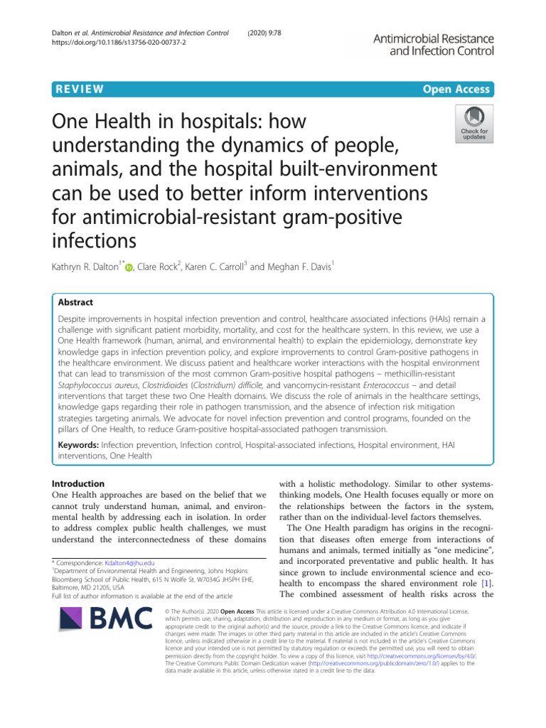 Dalton Et al.2020.ARIC - Building Design One Health | PDF | Methicillin Resistant Staphylococcus ...