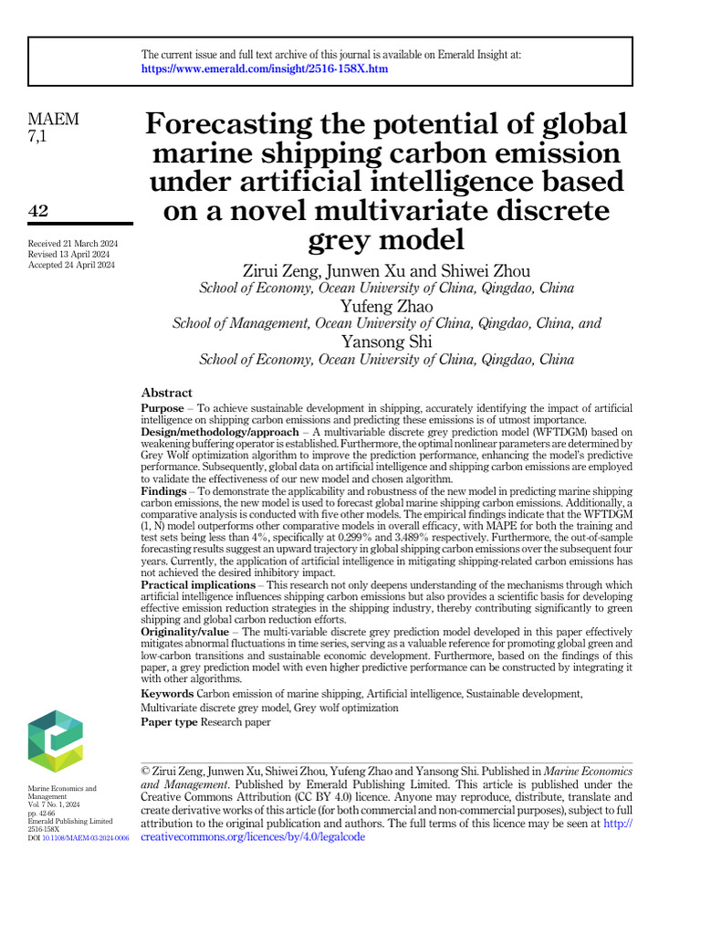 10 1108 - Maem 03 2024 0006 | PDF | Climate Change Mitigation | Artificial Intelligence