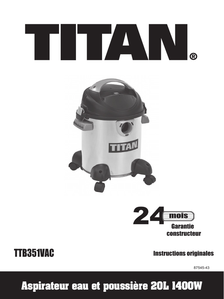 Titan TTB351VAC Vacuum Cleaner | PDF | Aspirateur