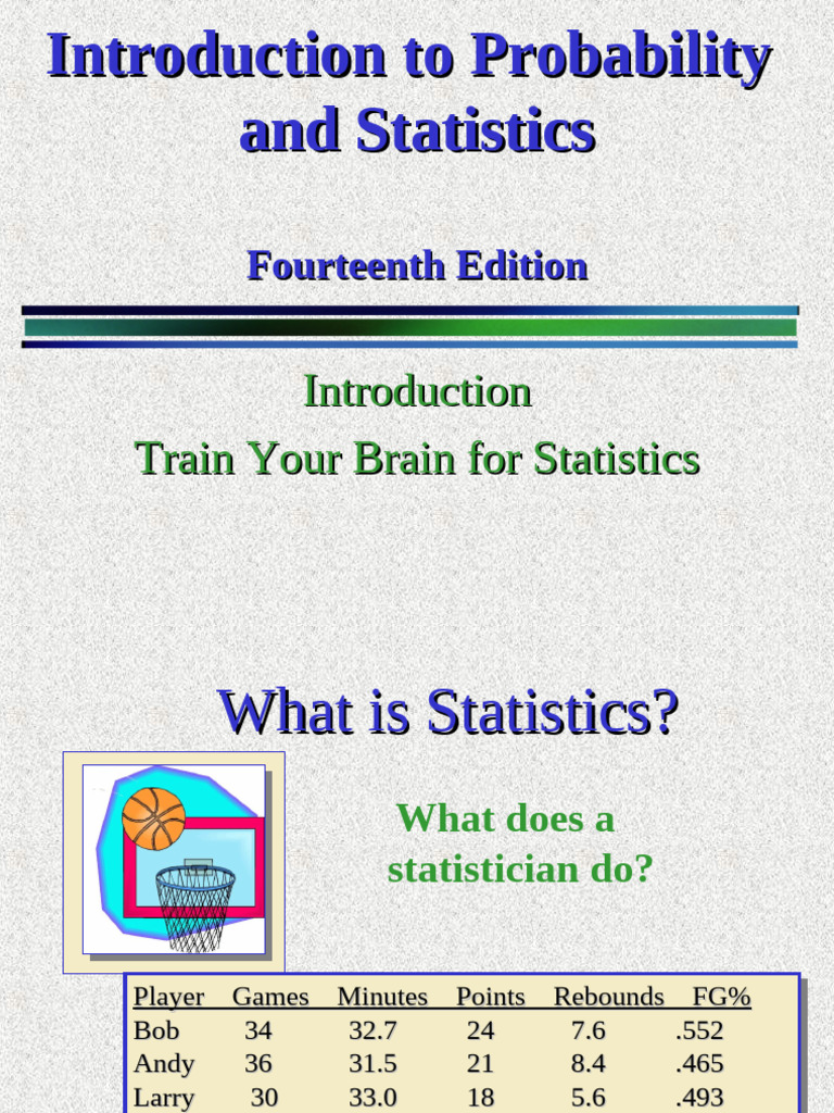Introduction to Probability and Statistics | PDF | Statistics ...