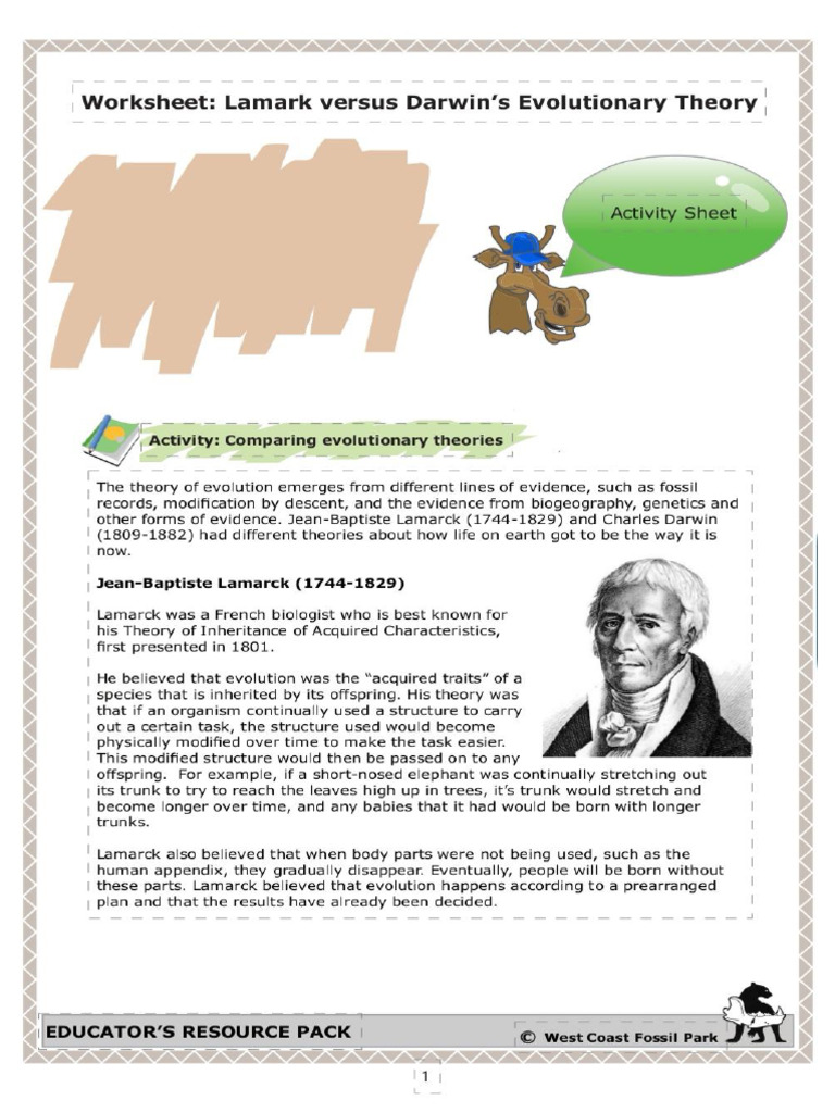 Evolution Worksheet | PDF