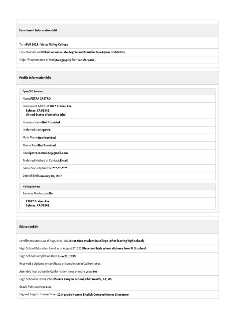 First-Year College Student Profile | PDF