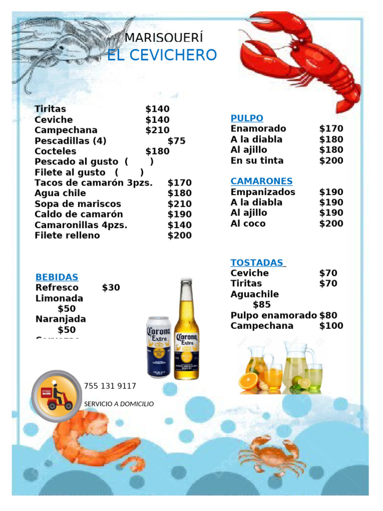 Menu El Cevichero 2 | PDF