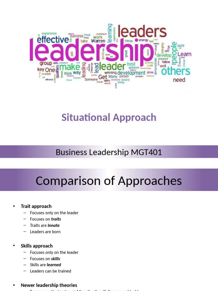 Situational Leadership Approach Explained | PDF | Leadership ...