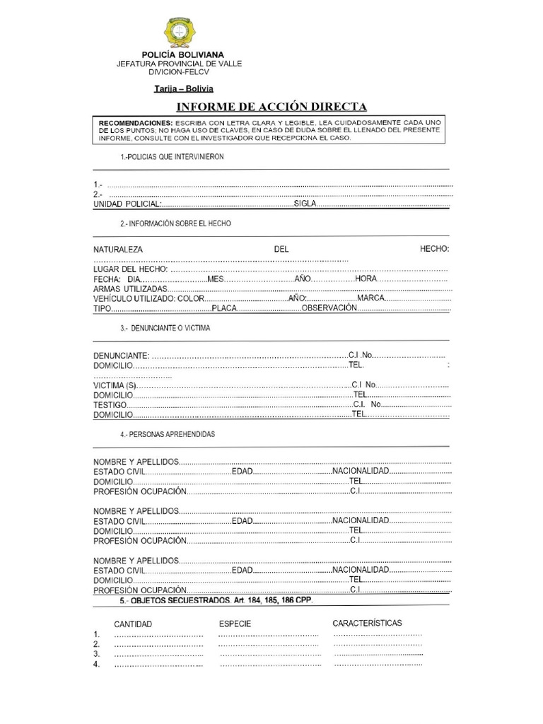 Acción Directa Felcv | PDF