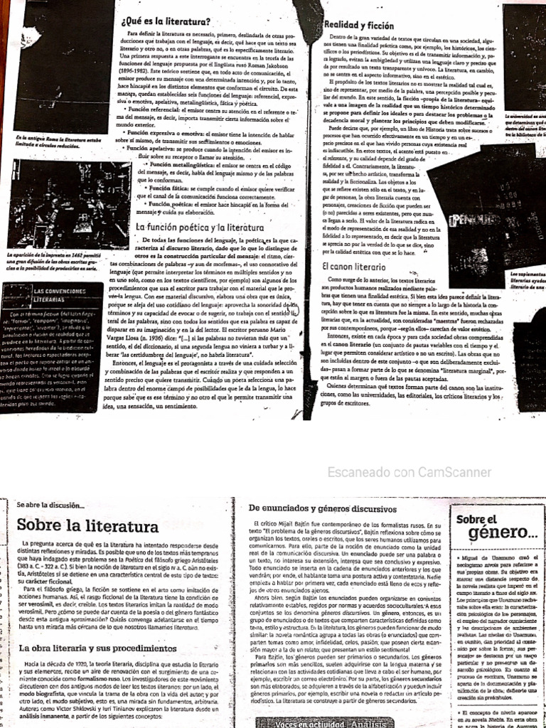 Literatura 5to. Unidad I. Teoría | PDF