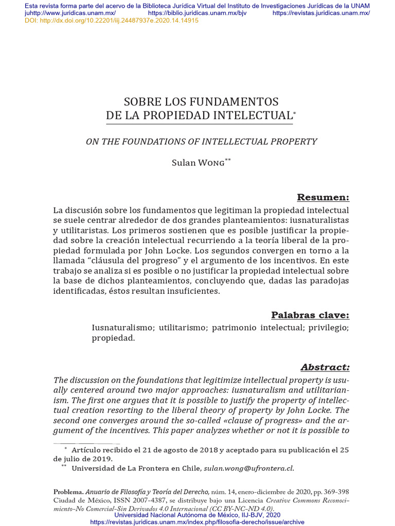 Sobre Los Fundamentos de La Propiedad Intelectual | PDF | John Locke | Software libre