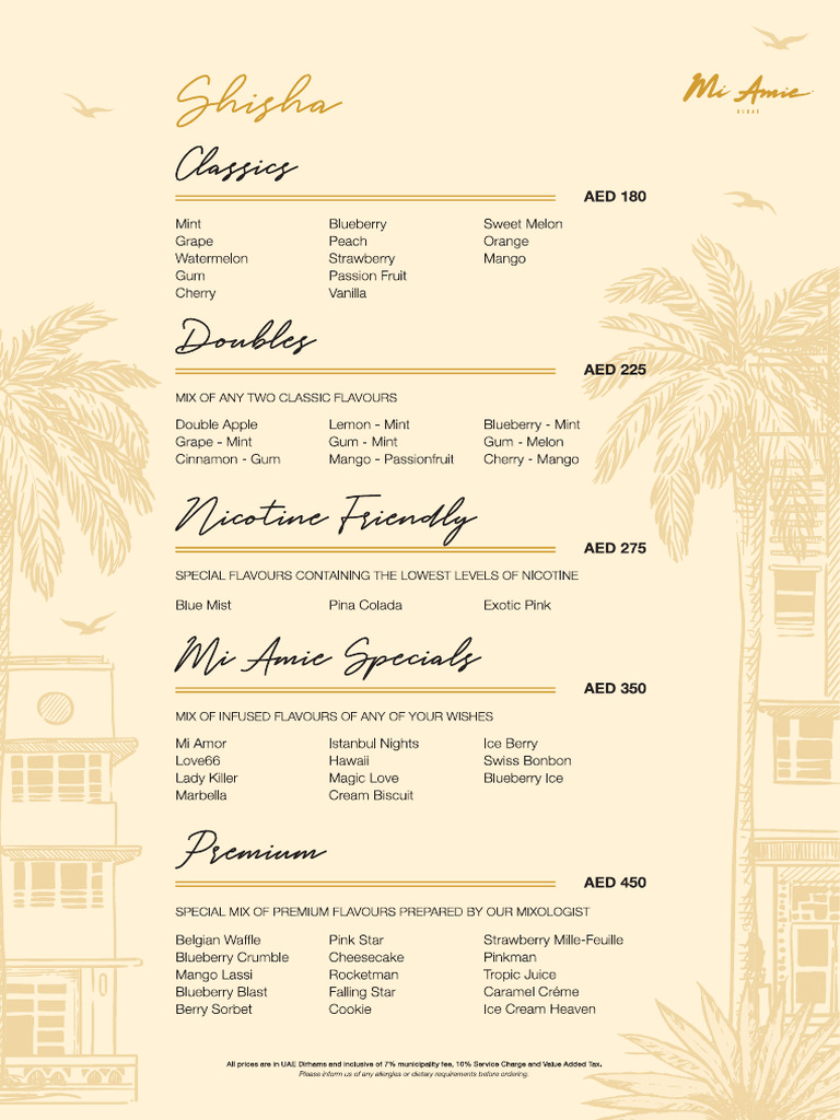 Shisha Menu | PDF