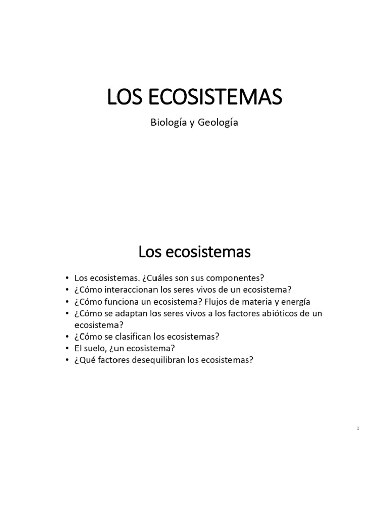 Tema 7. Los Ecosistemas Copia | PDF | Ecosistema | Red alimentaria