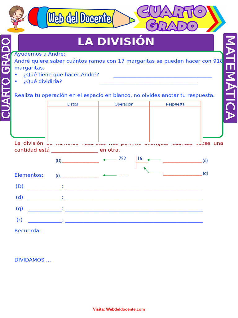 Ejercicios de División para Estudiantes | PDF | Aritmética | Matemática ...