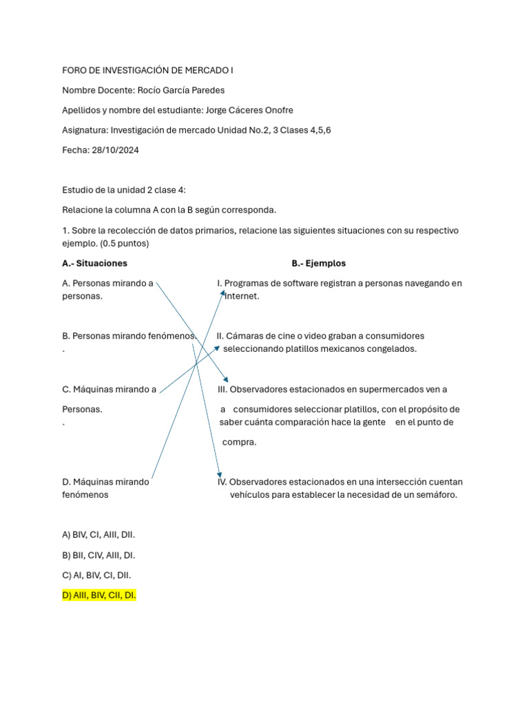 Inv Merc-Foro | PDF | Metodología de encuesta | Cuestionario