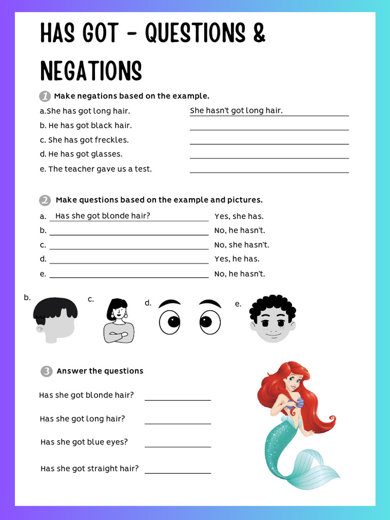 Has Got - Questions & Negations | PDF