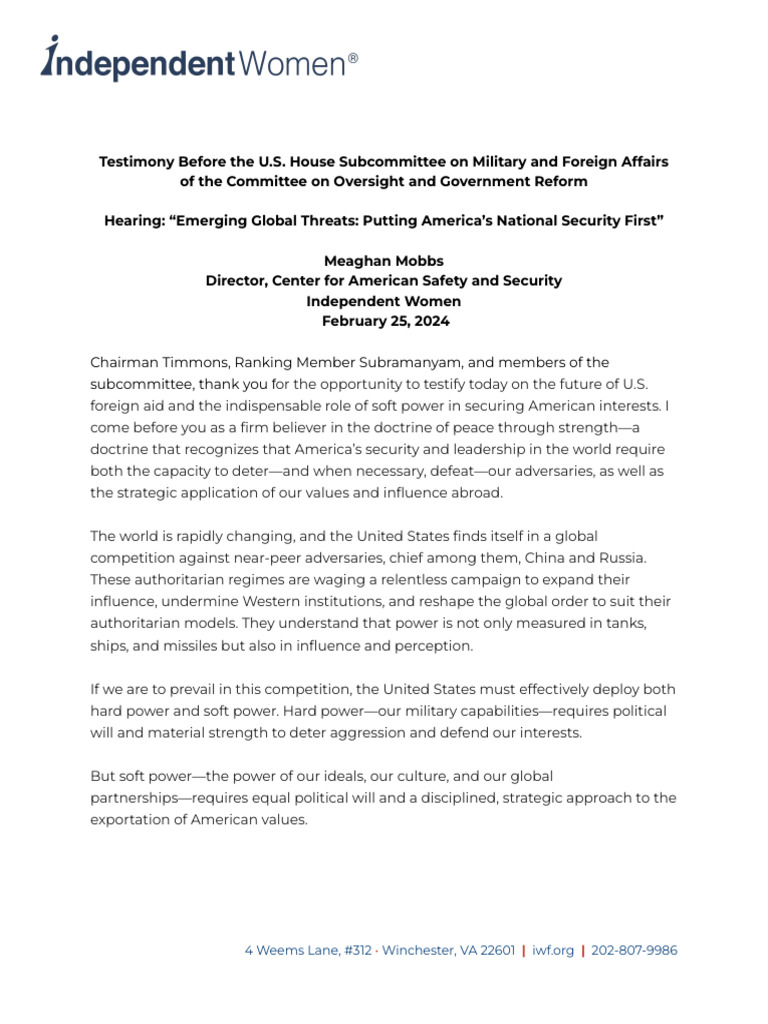 HHRG 119 GO06 Wstate MobbsM 20250225 | PDF | United Nations ...