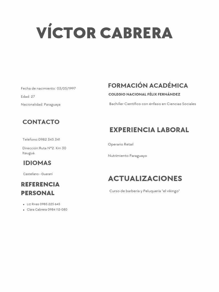 CV Víctor | PDF