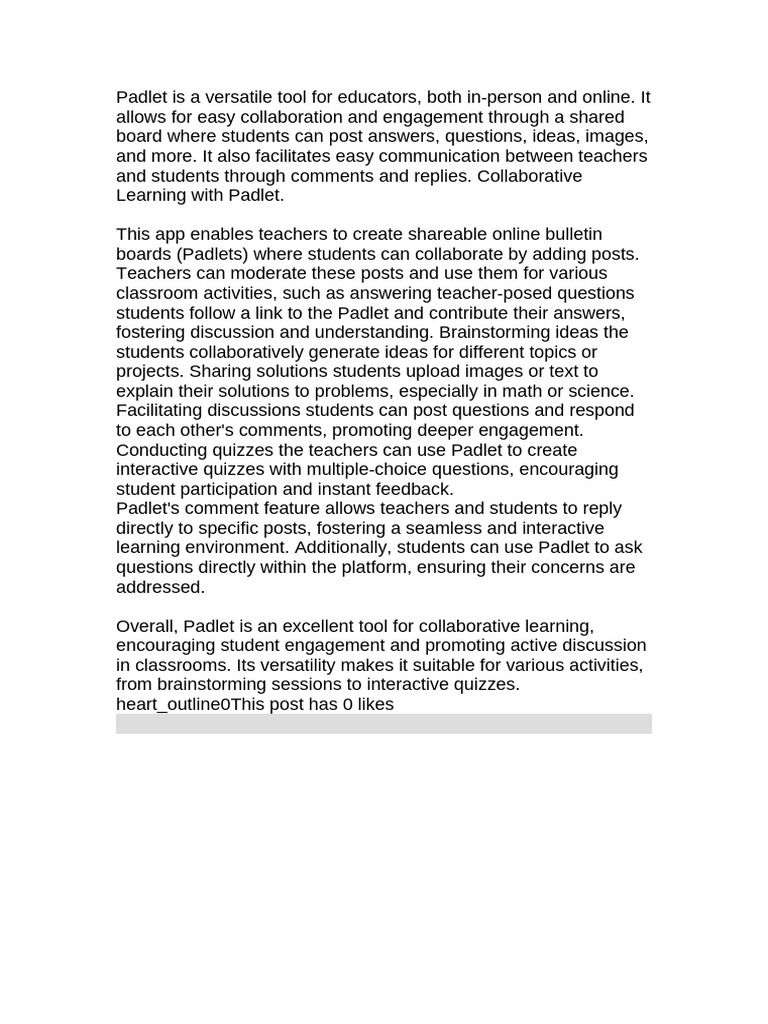 Padlet Is A Versatile Tool For Educators | PDF