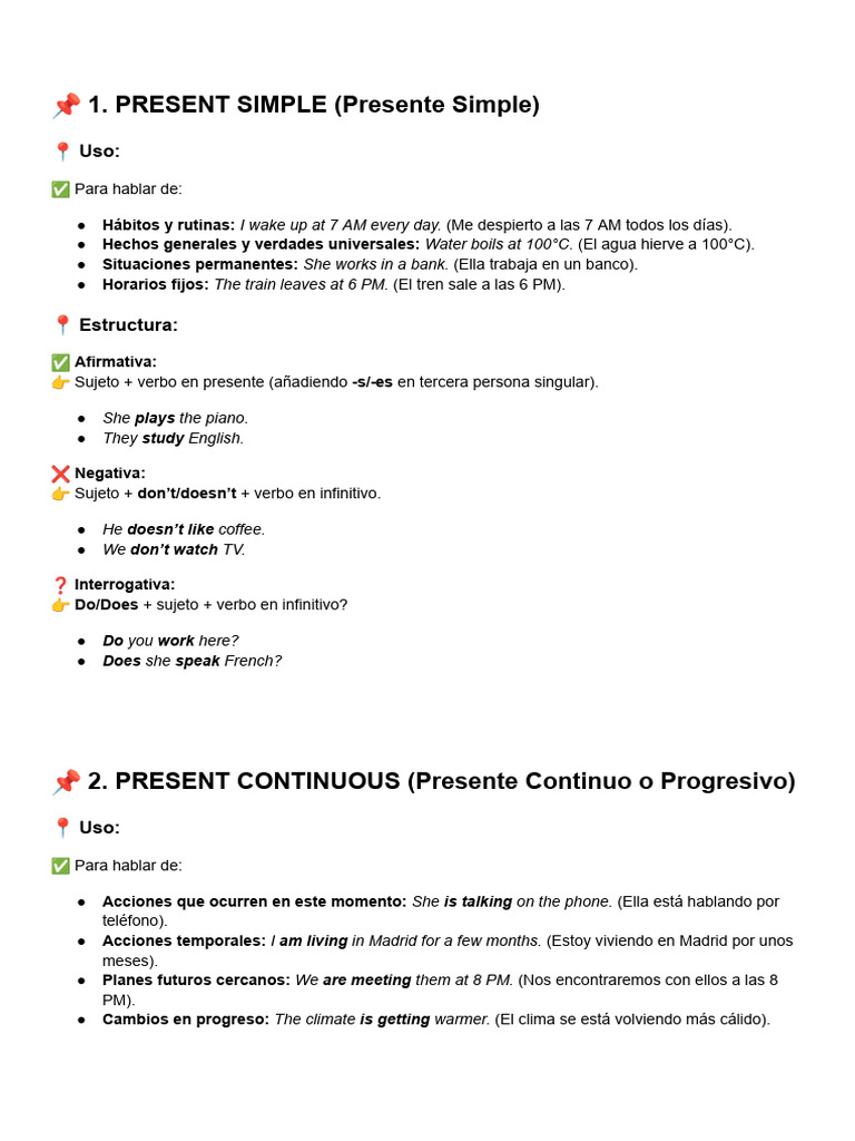 Gramática 2 | PDF | Verbo | Asunto (gramática)