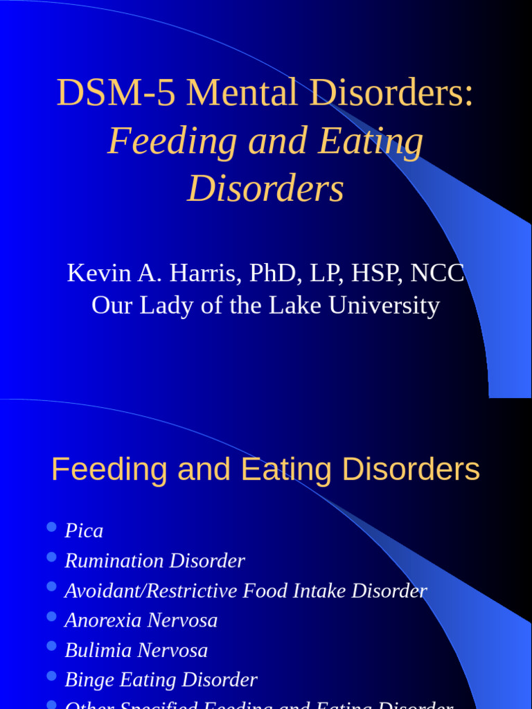 DSM-5 Feeding and Eating Disorders | PDF | Eating Disorder | Eating