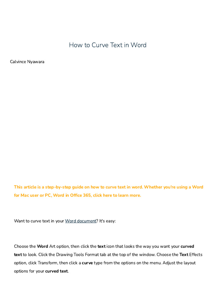 How To Curve Text in Word - SoftwareKeep | PDF | Microsoft Word ...