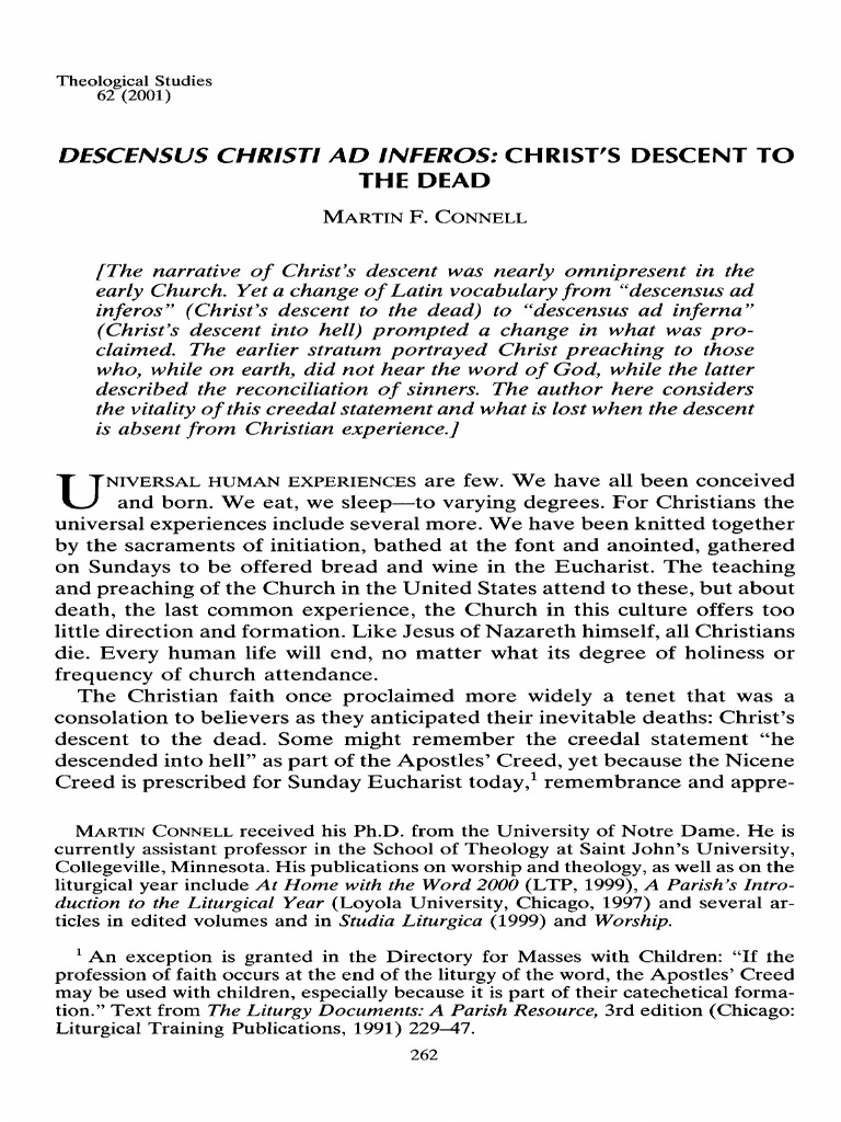 Christ's Descent to the Dead Explained | PDF | Christology | Jesus