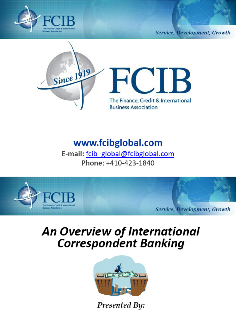 FCIB-Correspondent Banking Overview | PDF | Banks | Payments