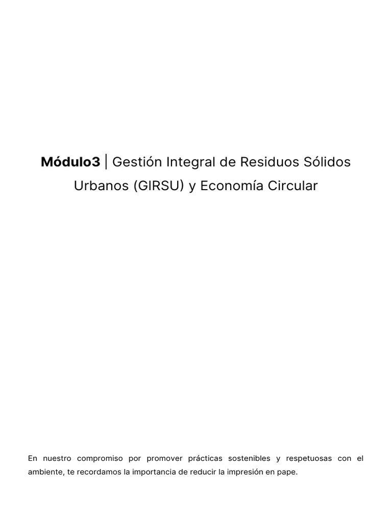 Modulo 3 GIRSU + EC Accesible | PDF | Vertedero | Residuos