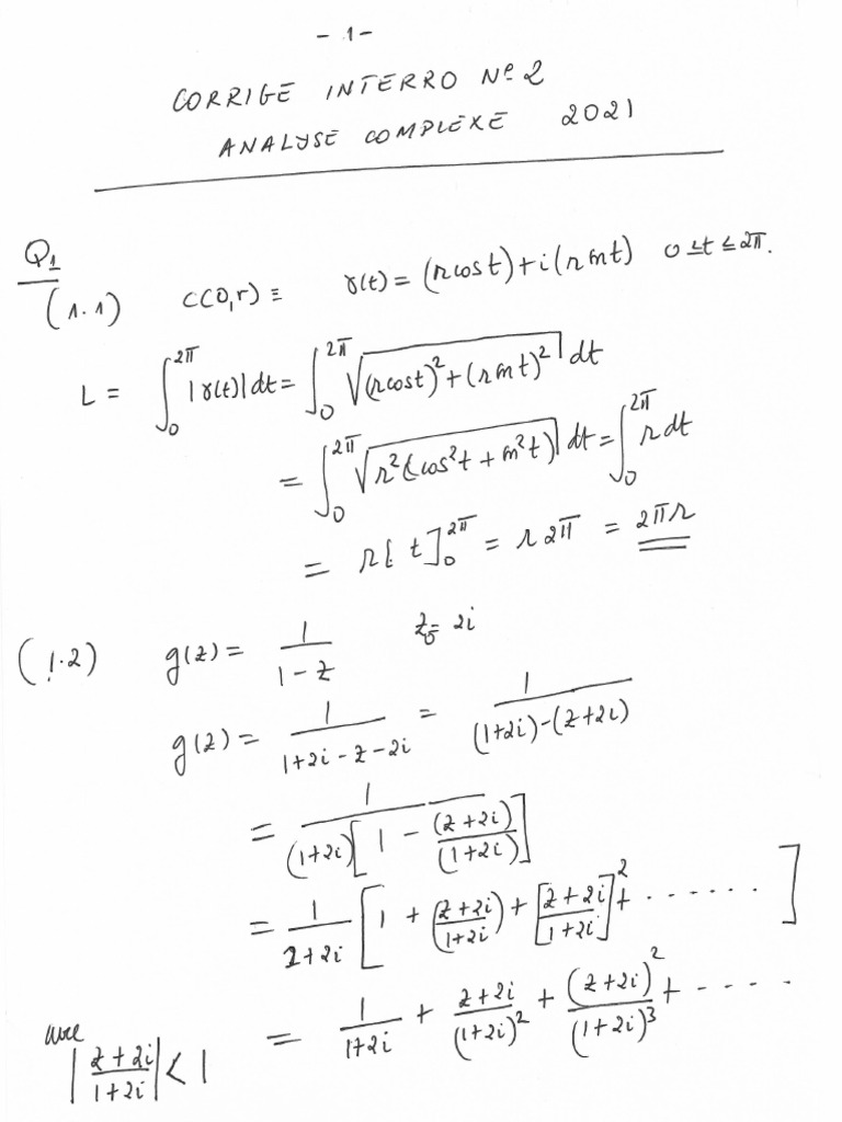 Corrige Interro No.2 | PDF