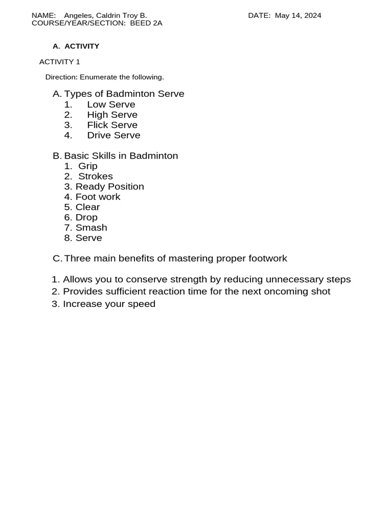 Badminton Skills and Techniques Guide | PDF