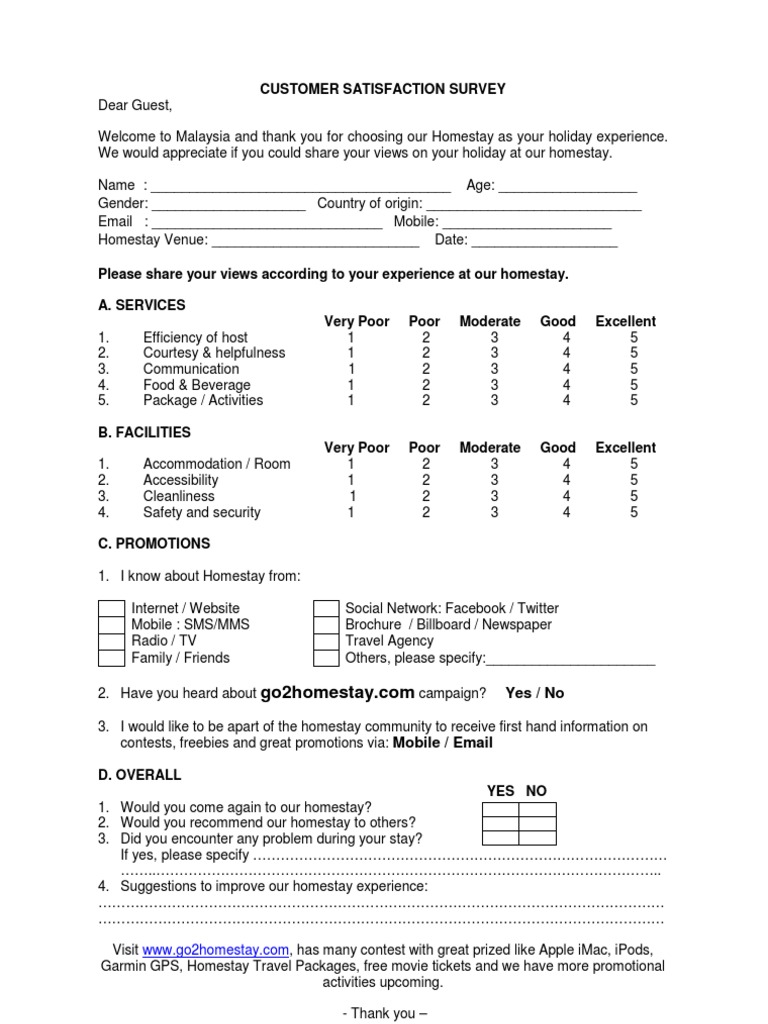 Customer Satisfaction Survey | PDF