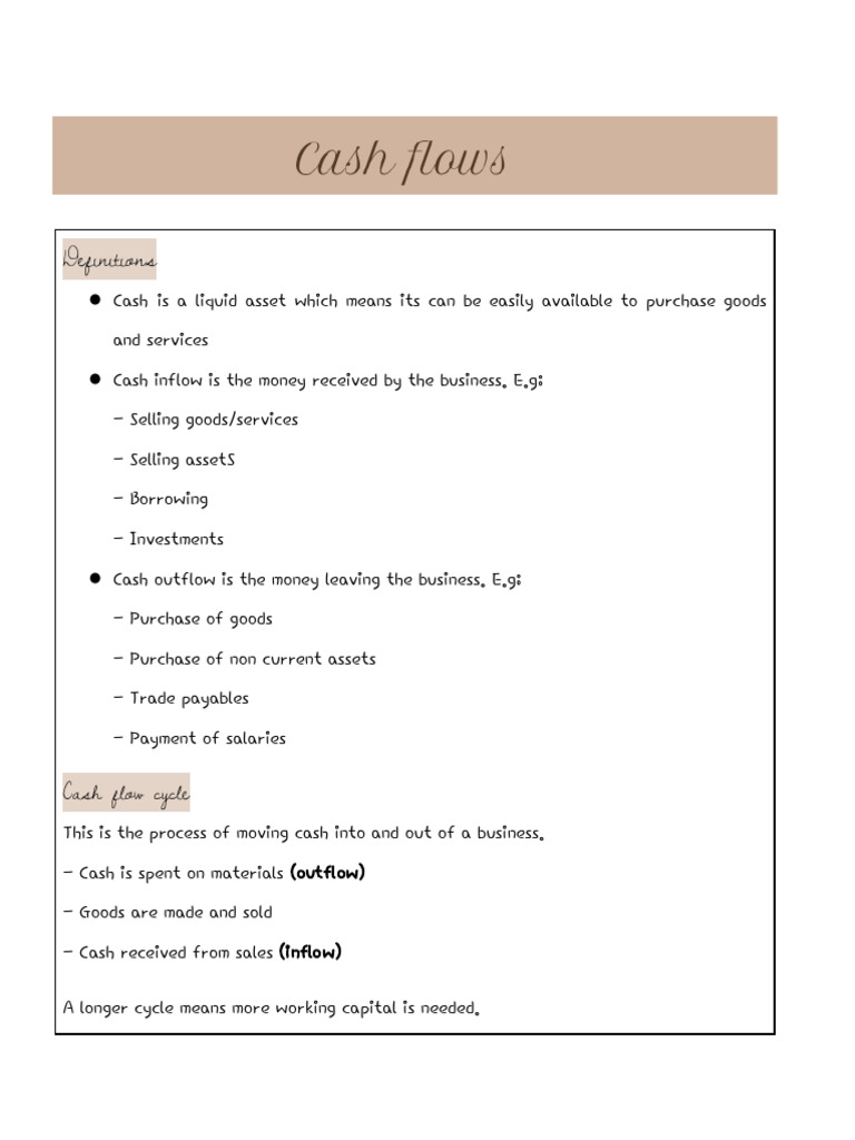 Cash Flows | PDF