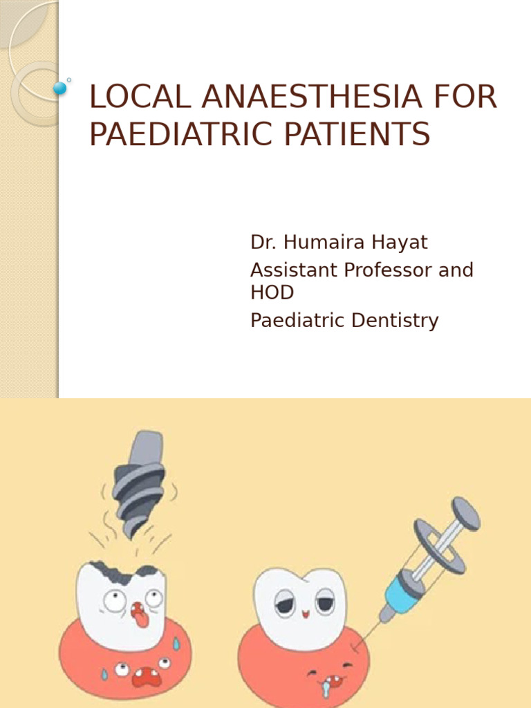 Local Anaesthesia For Paediatric Patients | PDF | Clinical Medicine | Pain
