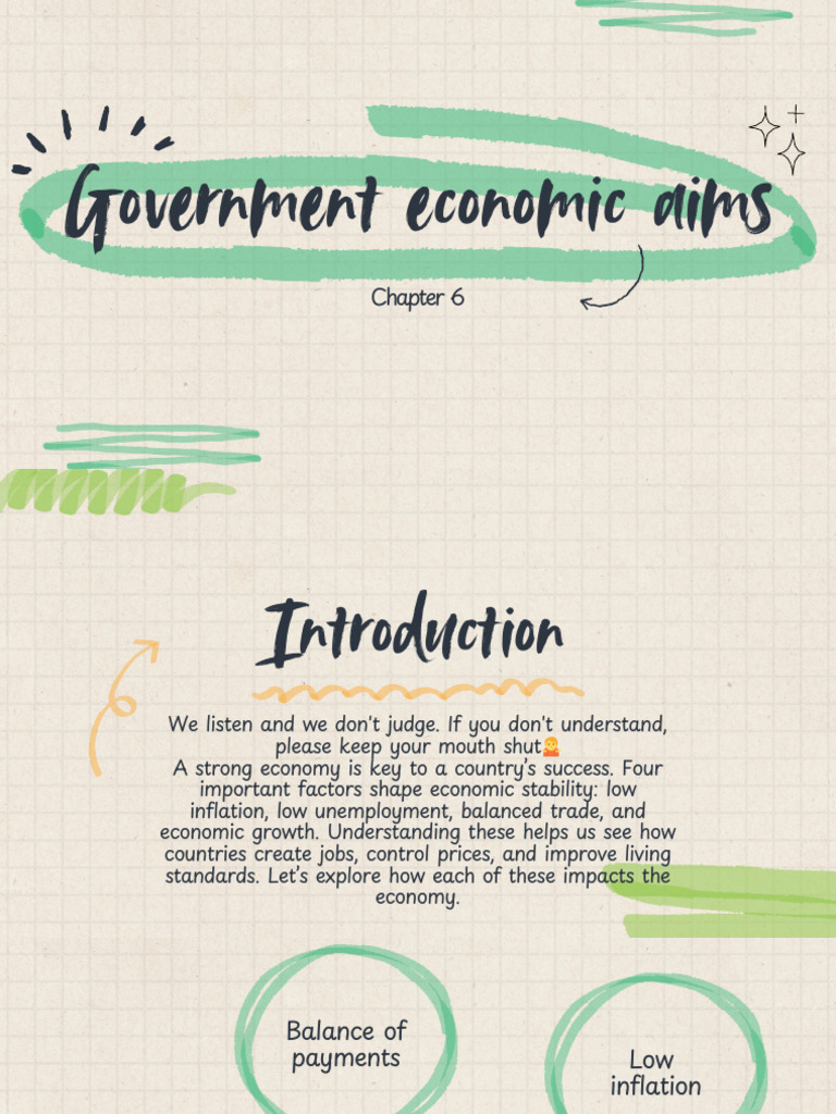 Key Government Economic Aims Explained | PDF | Inflation | Unemployment