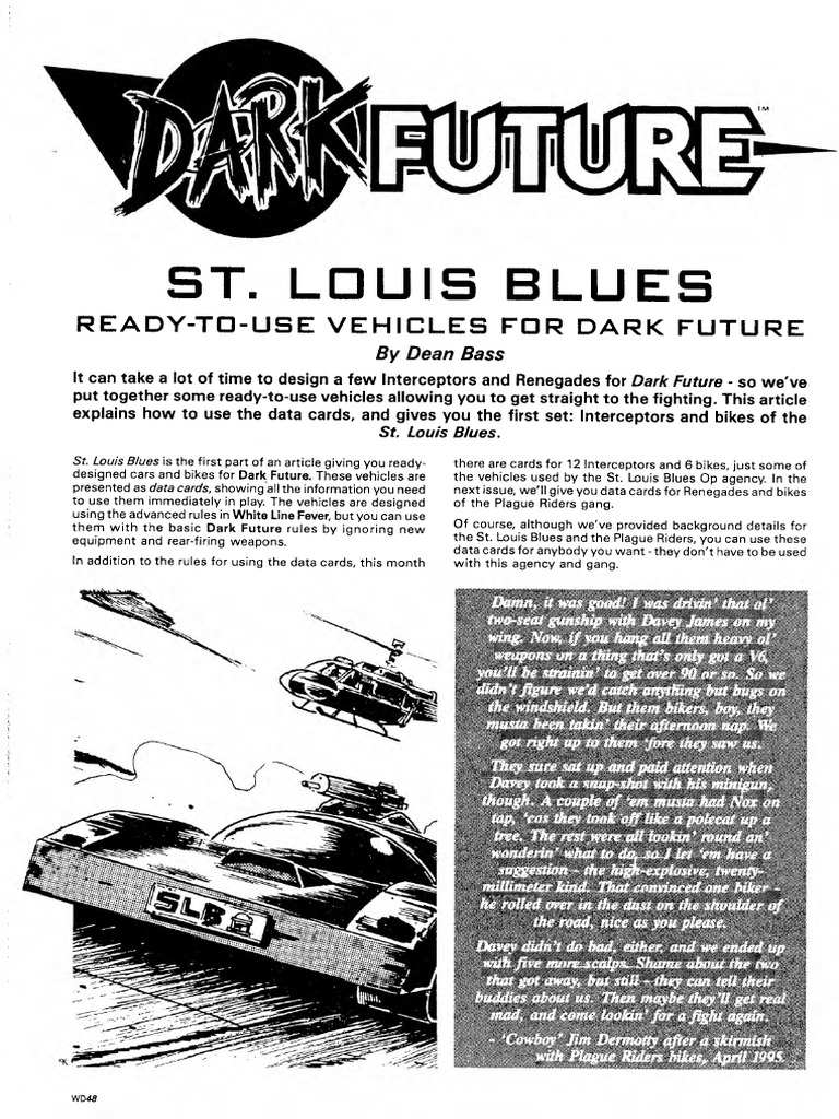 Dark Future - ST - Louis Blues Plus Errata (12 PGS) | PDF | Tanks
