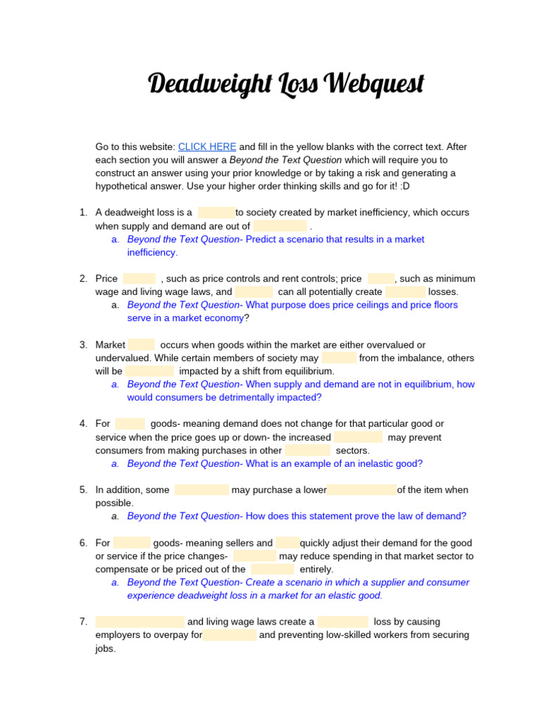Understanding Deadweight Loss in Markets | PDF | Taxes | Profit (Economics)