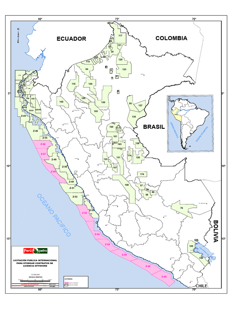 Mapa de Licitación Offshore Perú 2013 | PDF | Cartografía | Tecnología ...