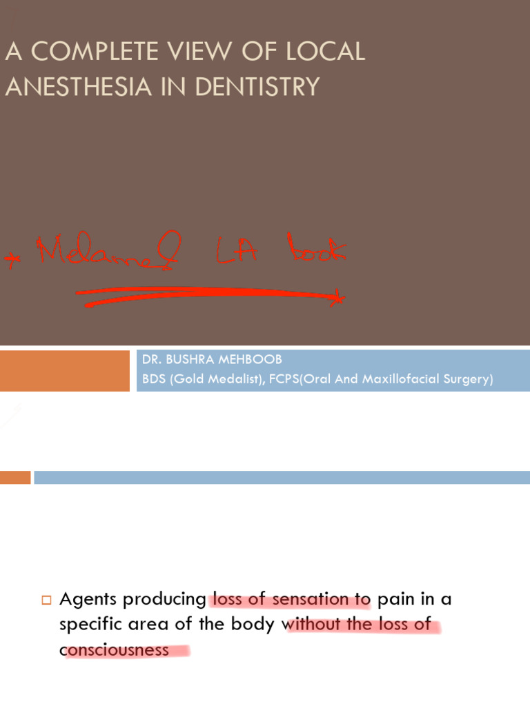 Local Anesthesia | PDF