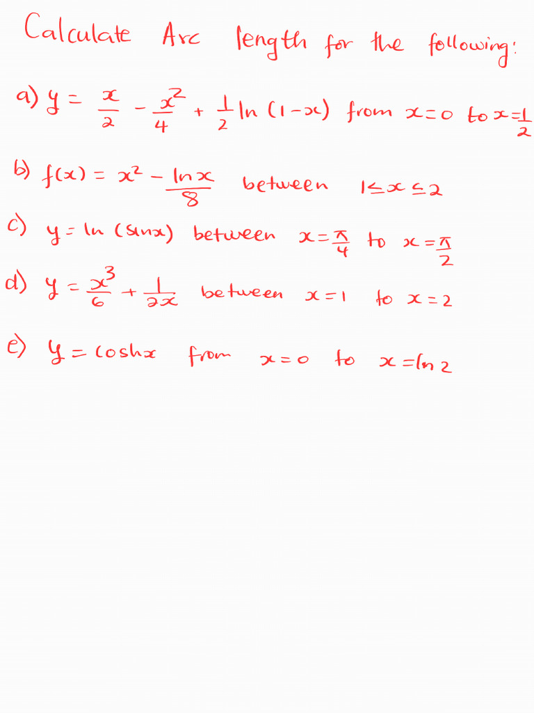 Maths 3 Arc Length | PDF