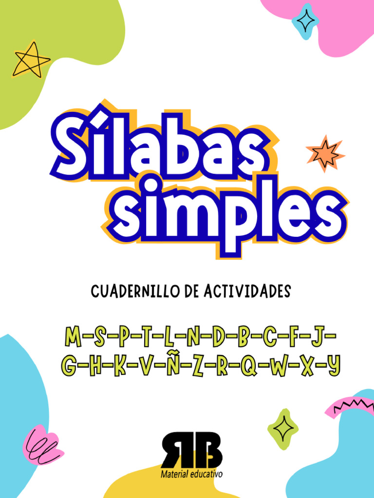 Cuadernillo de actividades de sílabas simple | PDF | Comunicación escrita | Texto