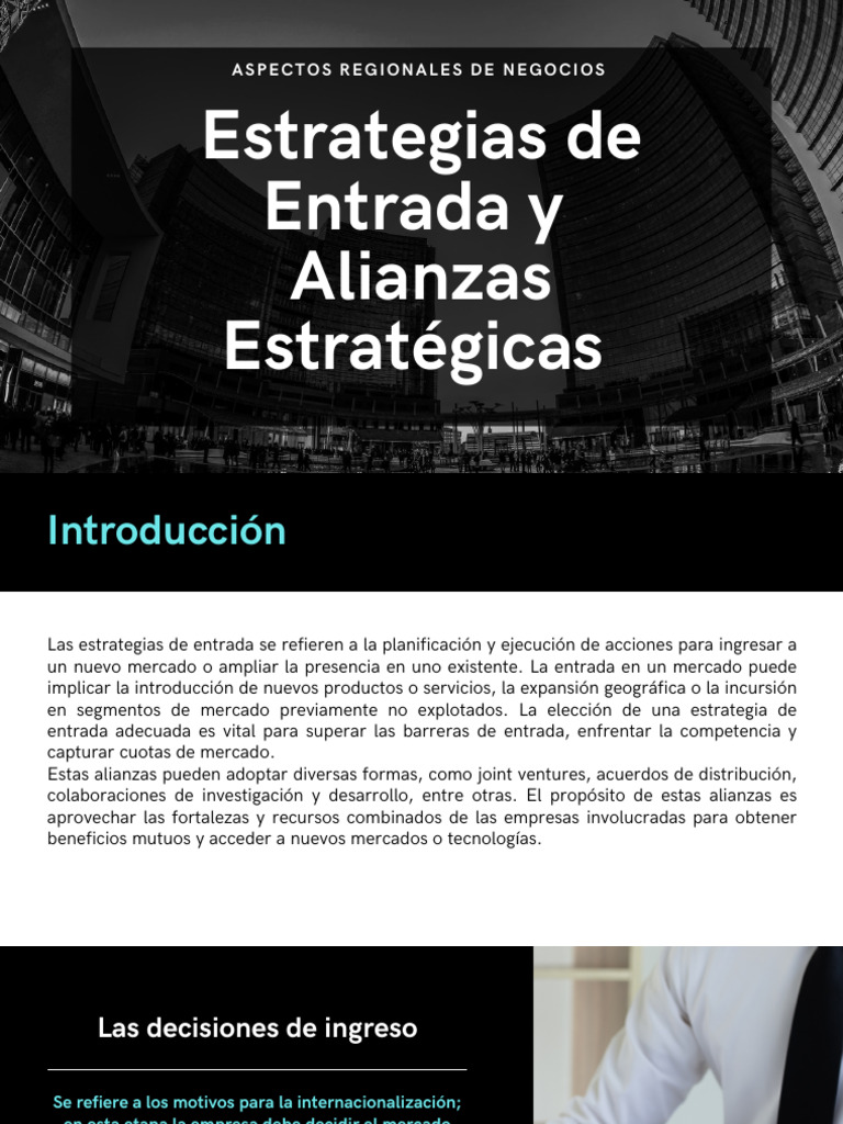 Estrategias de Entrada y Alianzas Empresariales | PDF | Mercado (economía) | Proyecto conjunto
