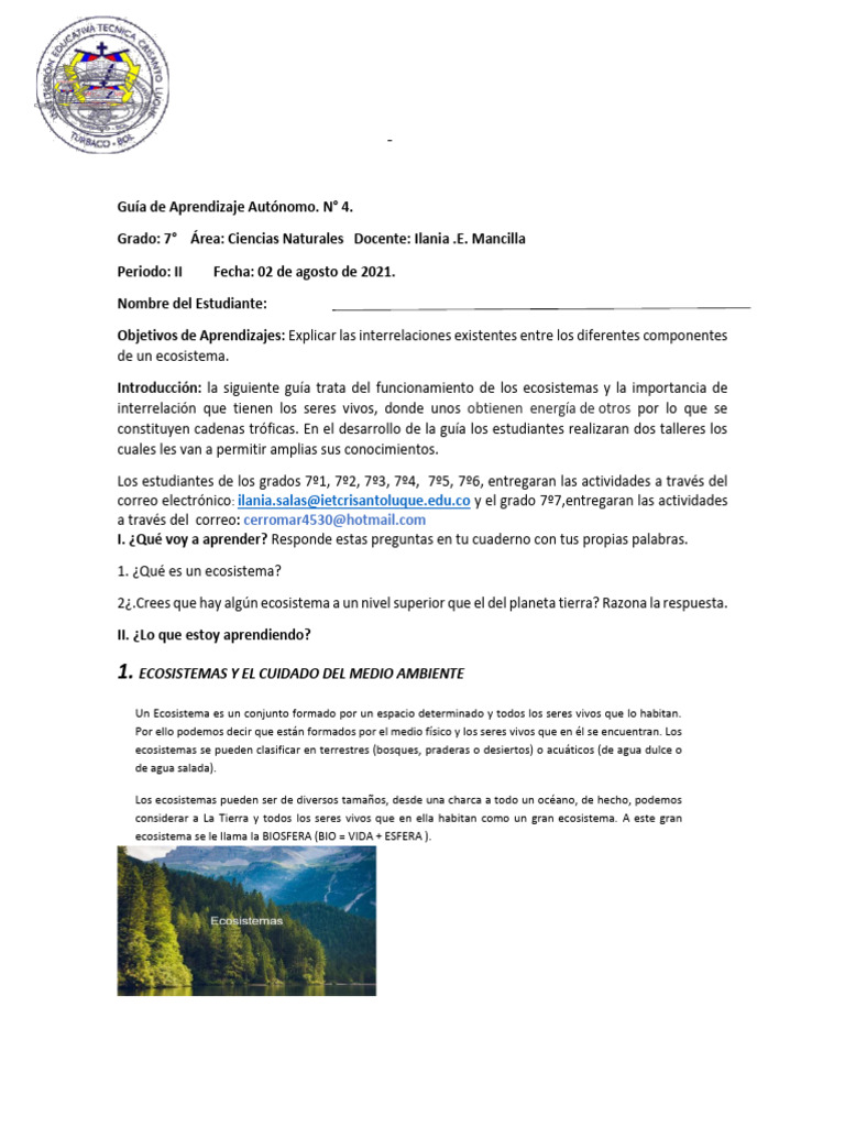 Ciencias Naturales | PDF | Red alimentaria | Ecosistema