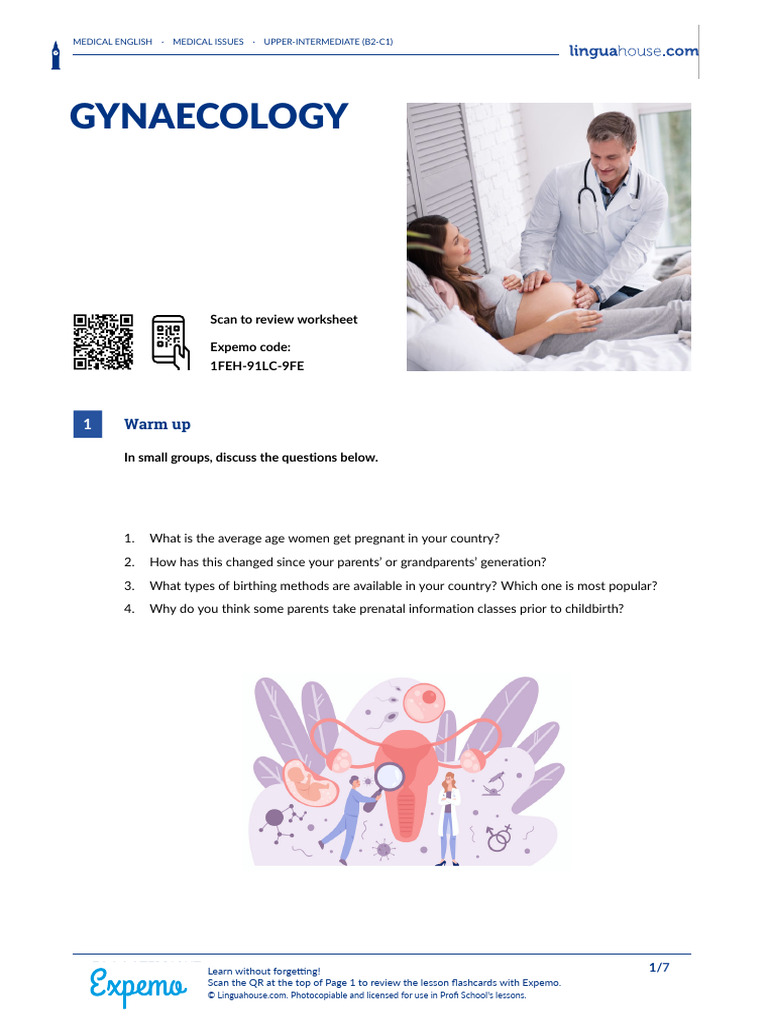 Medical English: Gynaecology Vocabulary Guide | PDF | Childbirth ...