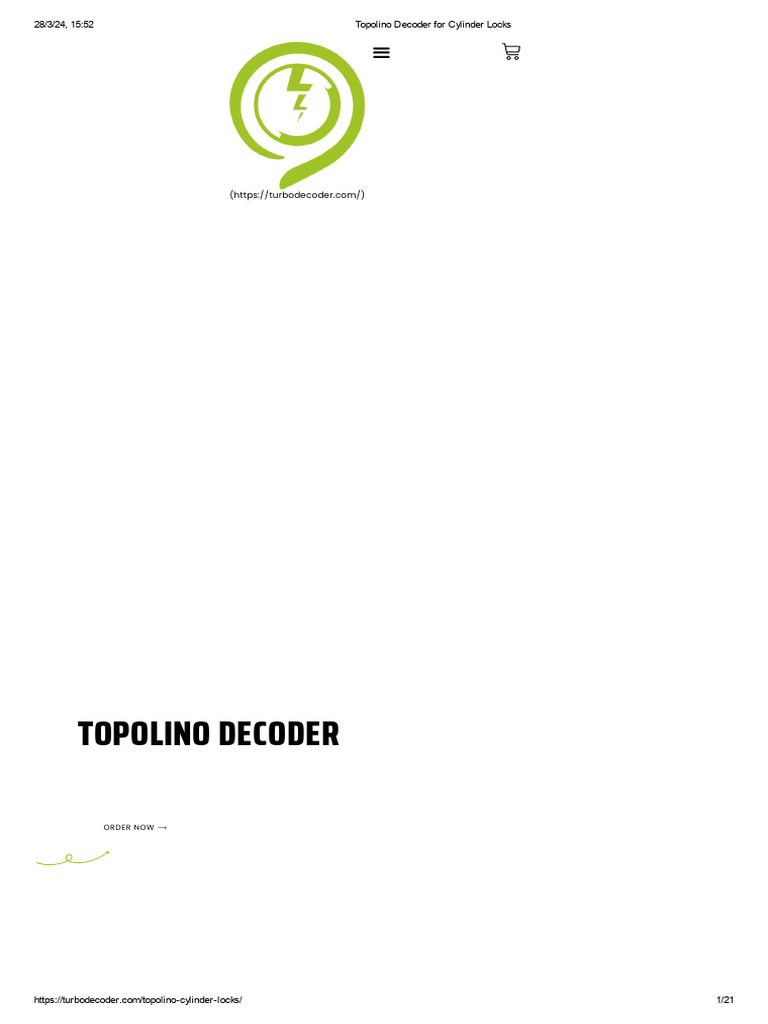 Topolino Decoder for Cylinder Locks | PDF | Physical Security ...
