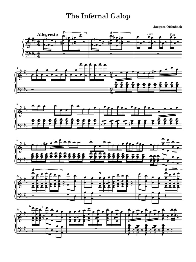 The - Infernal - Galop PIANO | PDF