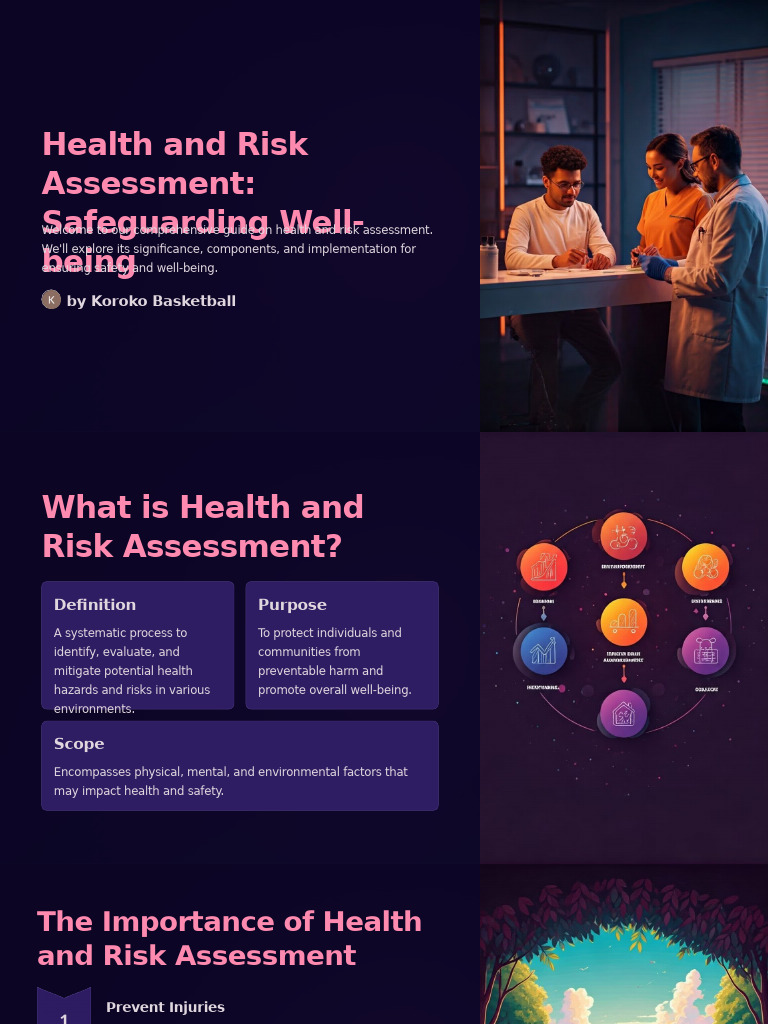 Health and Risk Assessment Safeguarding Well Being | PDF | Risk | Hazards