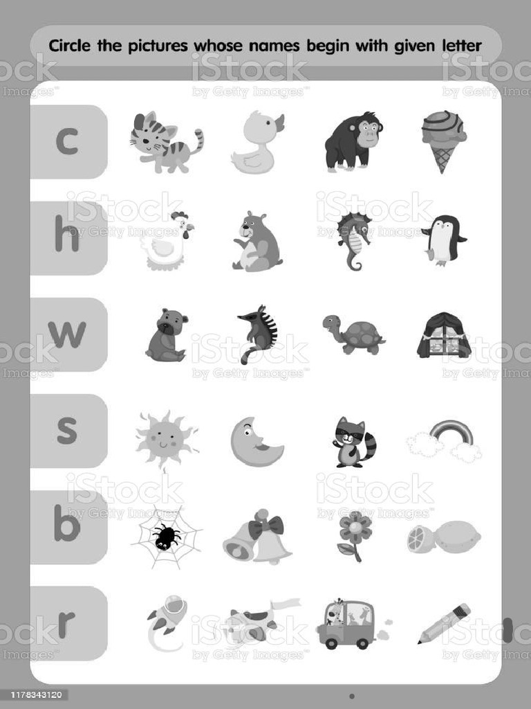 Circle The Beginning Sound Worksheet | PDF