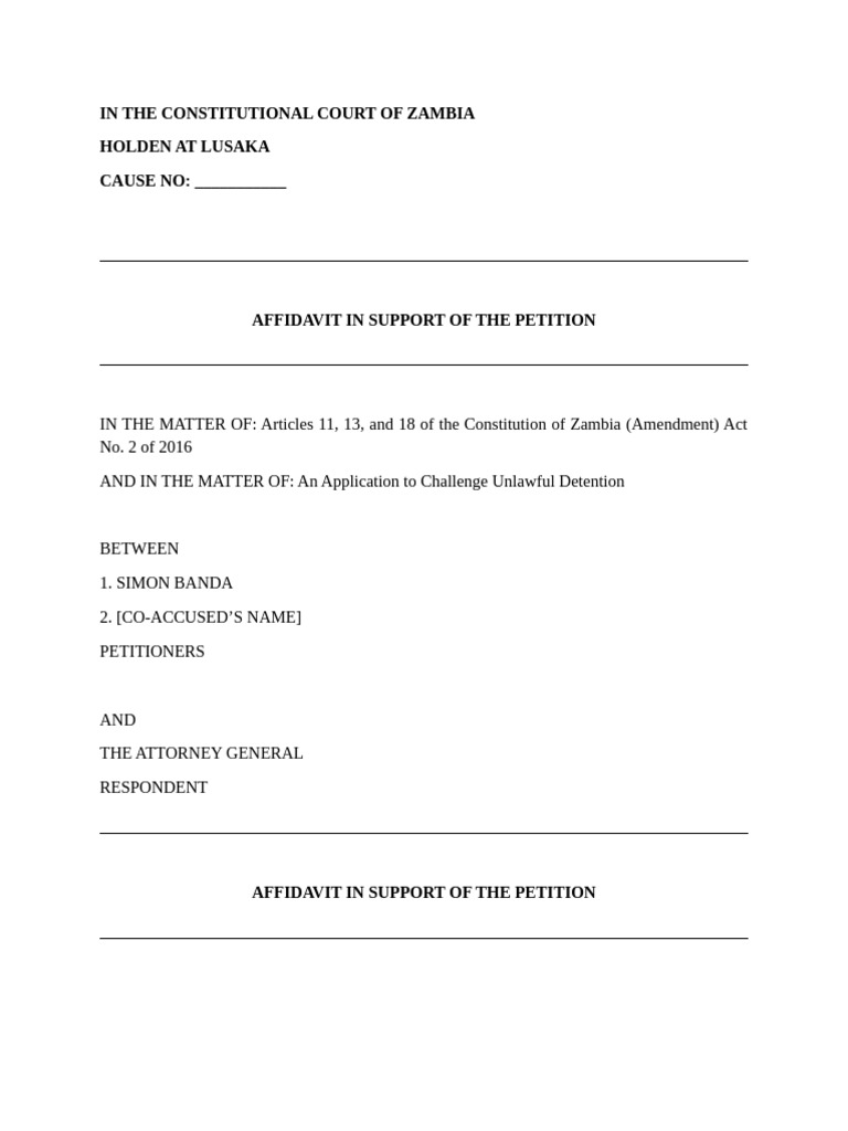 Petition For The Unlawful Detention | PDF | Bail | Detention (Imprisonment)